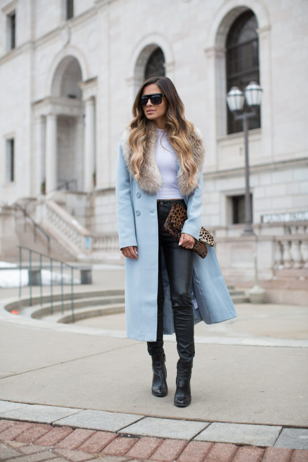 Powder Blue Coat. - Mia Mia Mine